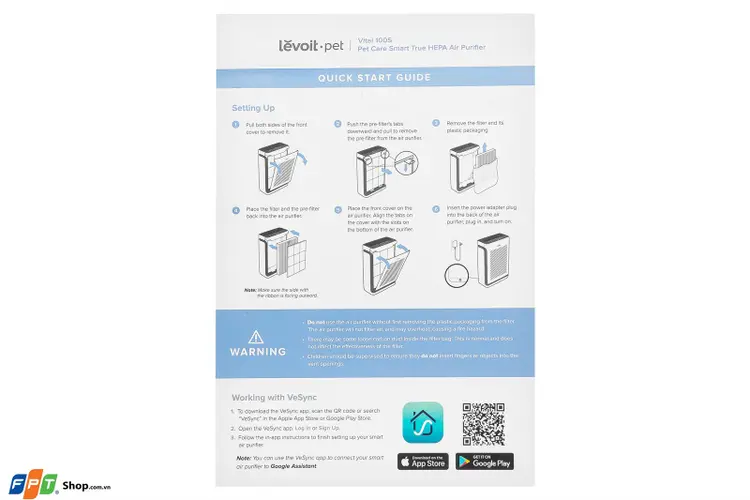 Máy lọc không khí Levoit Vital 100S giá rẻ, tốt, chính hãng